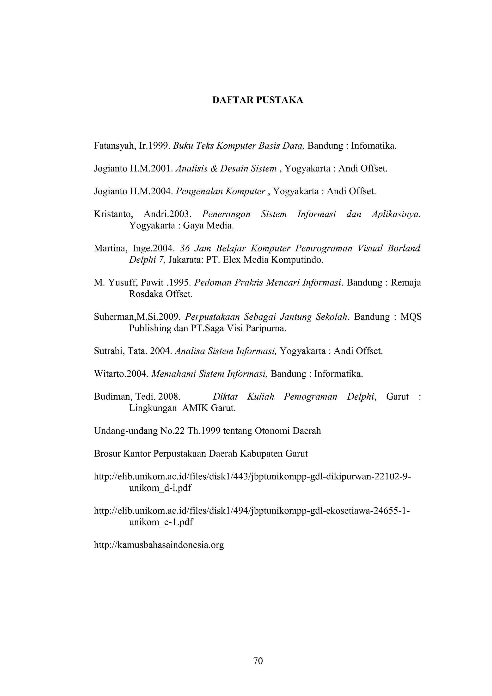 Daftar pustaka | DOC