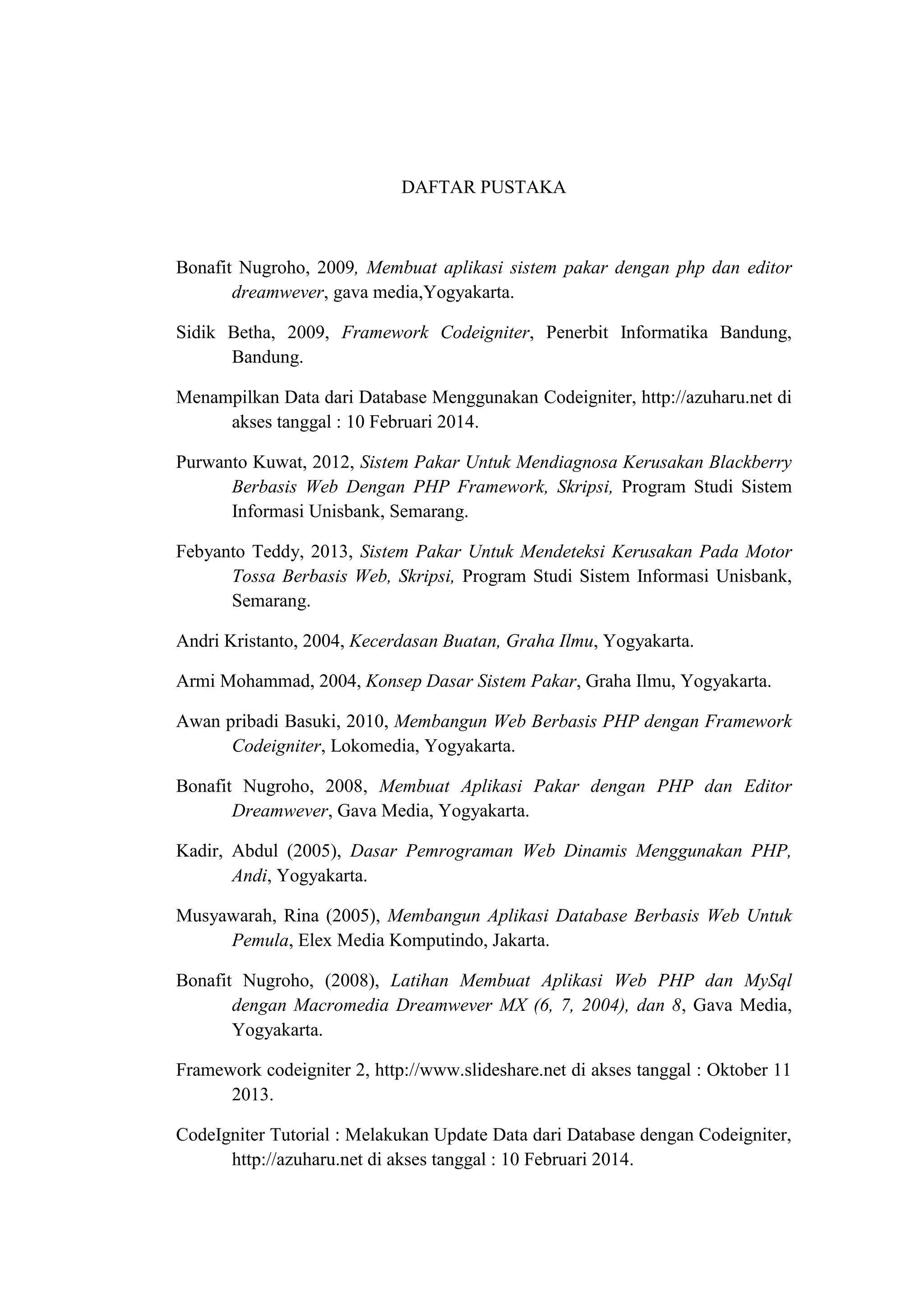 Daftar pustaka | PDF