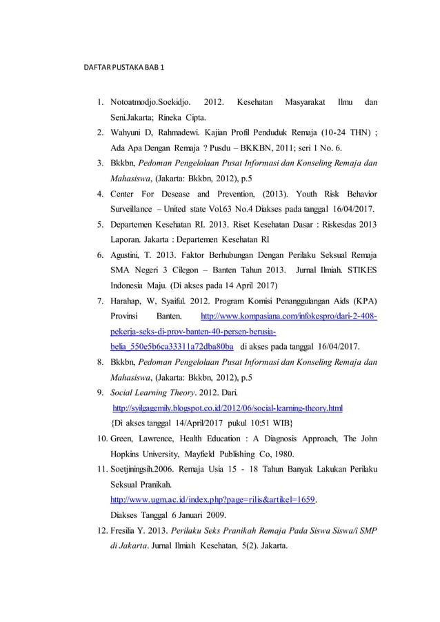 Daftar pustaka bab 1 | PDF