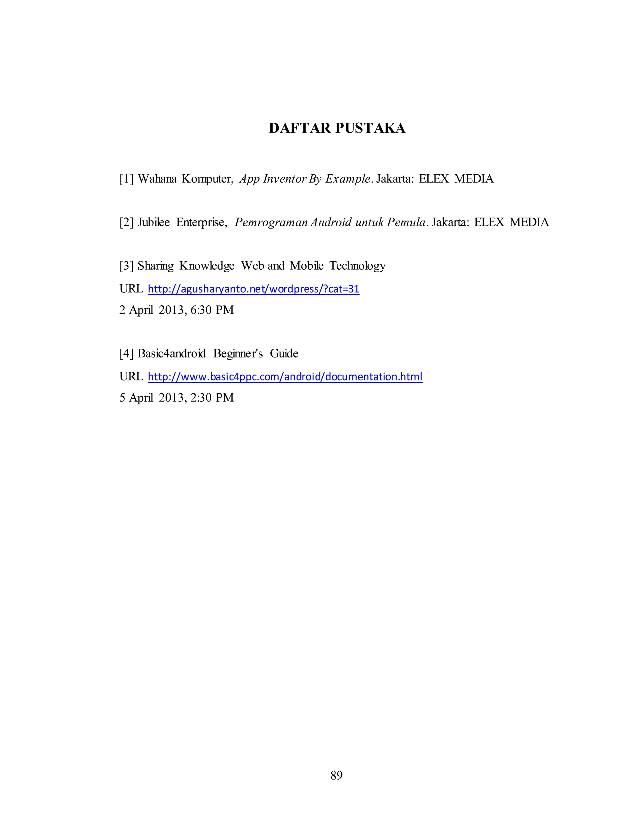 Daftar pustaka imk | DOCX | Computer Software and Applications | Computing