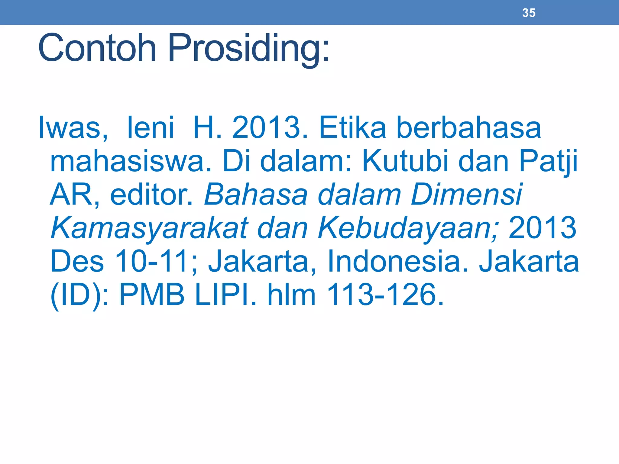 Daftar Pustaka Standar IPB | PPTX