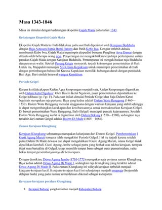 Daftar raja buleleng | PDF