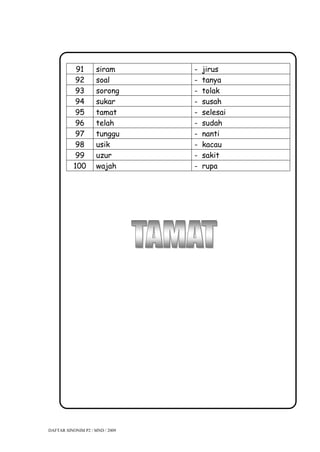 Daftar Sinonim P2 | PDF