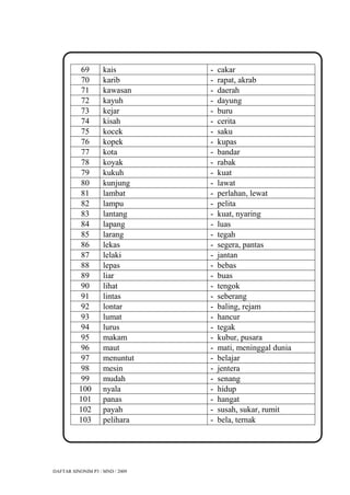 Daftar Sinonim P3 | PDF