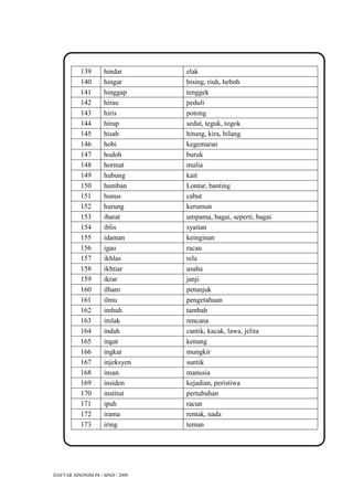 Daftar Sinonim P6 | PDF