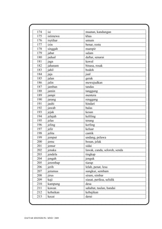 Daftar Sinonim P6 | PDF