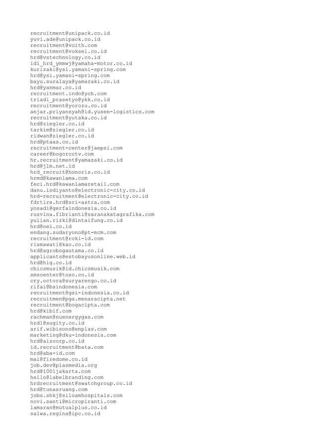8500+ ALAMAT EMAIL:::: Daftar Alamat Surat Elektronik Gmail, YAHOOMAIL,HOTMAIL,.... | TXT