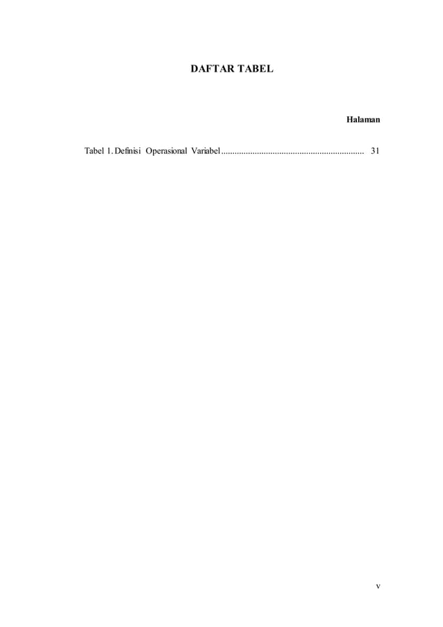 Daftar tab el | DOCX