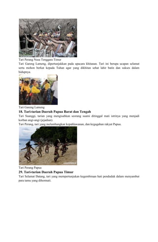 Daftar tarian di indonesia | DOCX