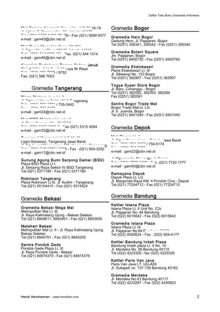 Daftar toko buku gramedia indonesia | DOC