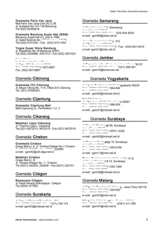 Daftar toko buku gramedia indonesia | DOC