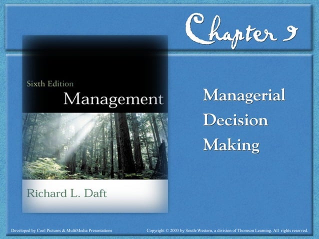 Daft managerial decision making final | PPT