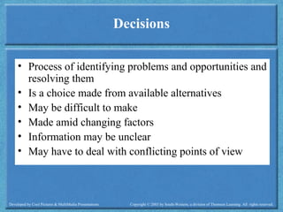 Daft managerial decision making final | PPT | Free Download