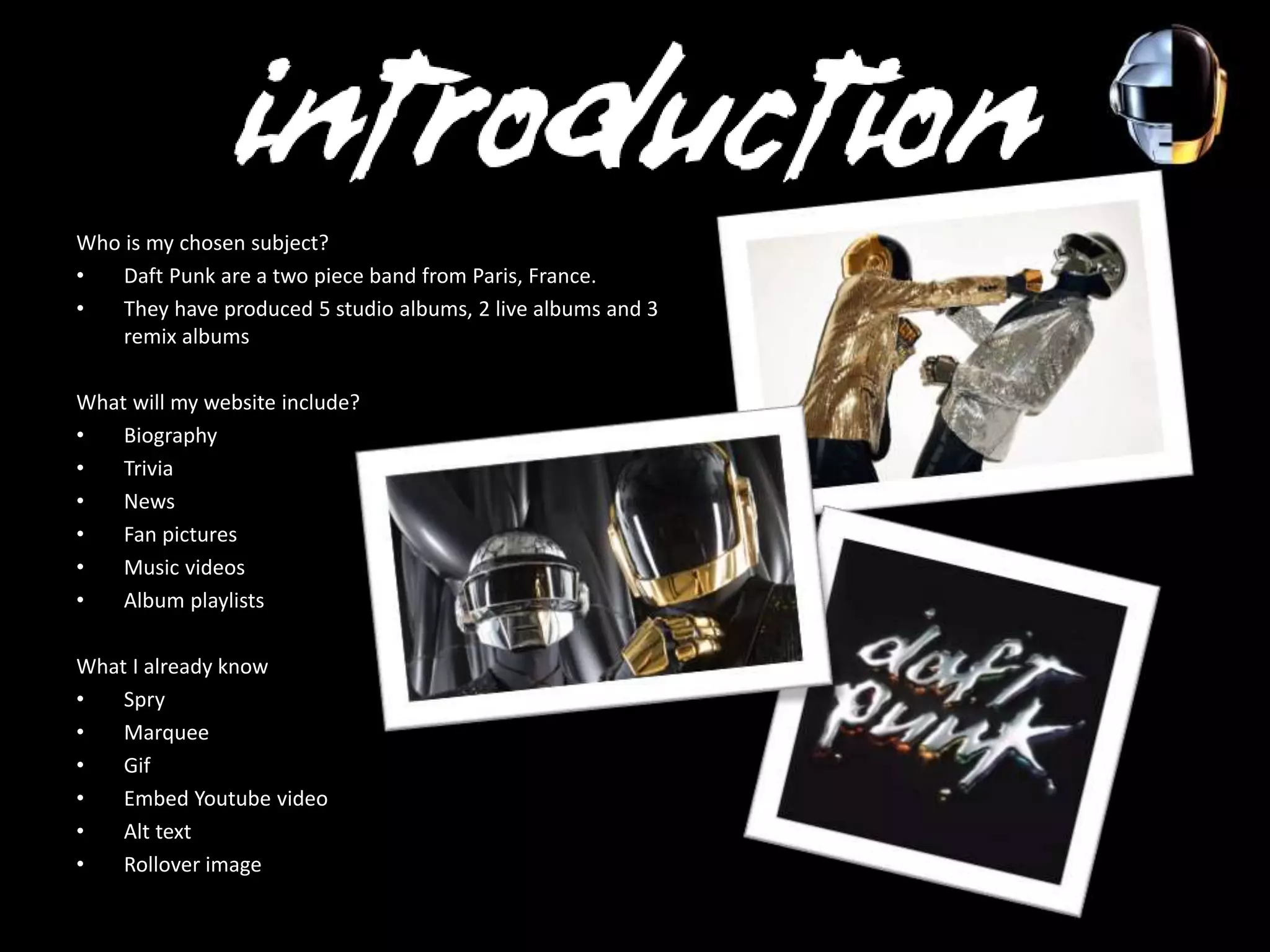 Daft Punk proposal | PPTX