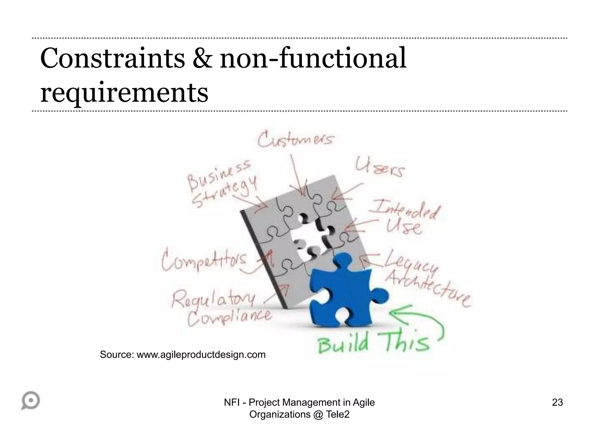 Project Management in Agile Organizations - Agile Requirements | PPT