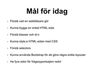Tjejer kodar 100 - Dag 2 - HTML & CSS | PPT