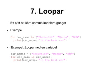 Tjejer kodar 100 - Dag 3 - Python | PPTX