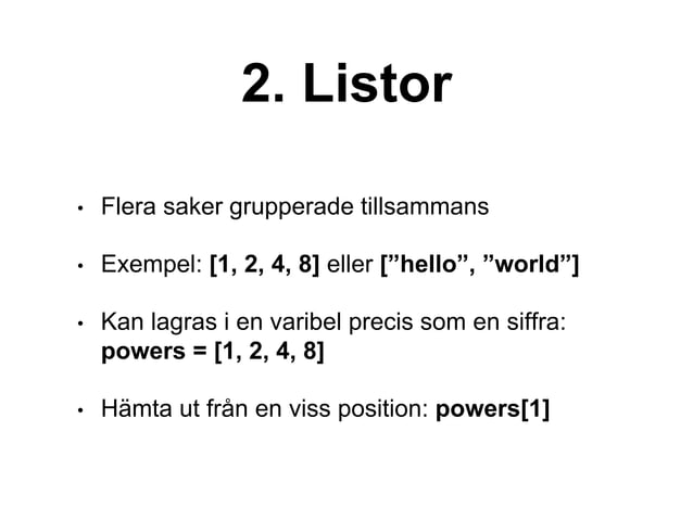 Tjejer kodar 100 - Dag 3 - Python | PPTX