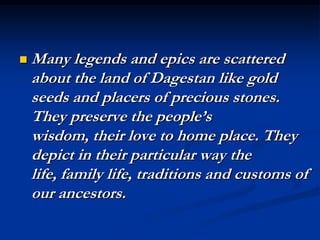 Dagestan – land of Myths and Legends | PPTX