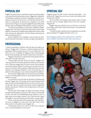 David Daggett - NC Lawyer Magazine | PDF