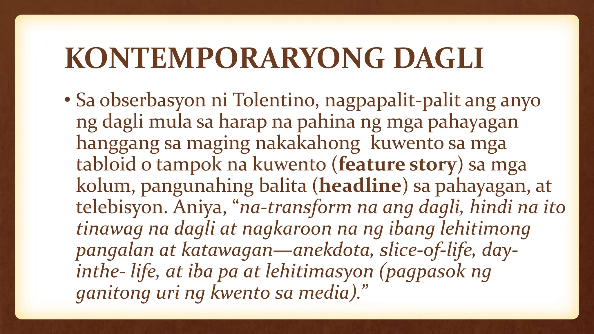 DAGLI para sa grade 8 quarter3 Filipino8 | PPTX