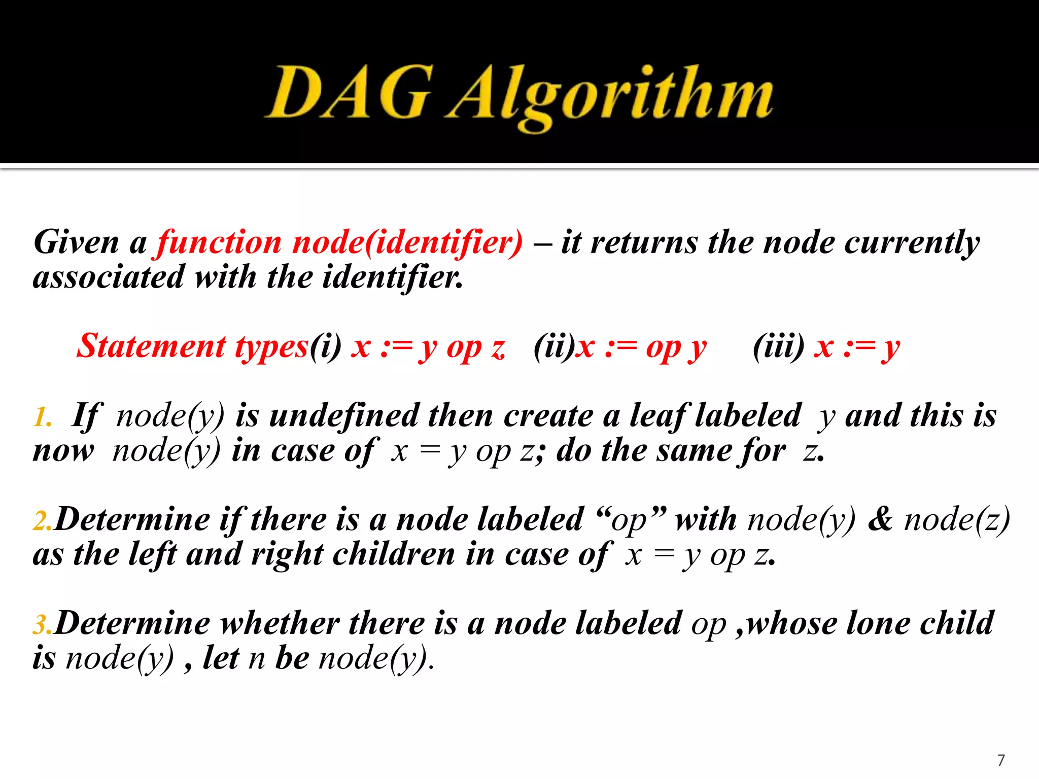 Dag representation of basic blocks | PPTX