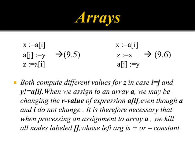 Dag representation of basic blocks | PPTX | Programming Languages | Computing