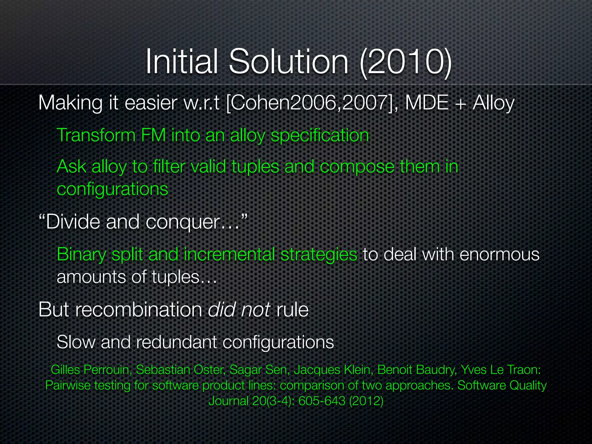 Structural Feature Interactions For Variability Intensive Systems Testing Ppt