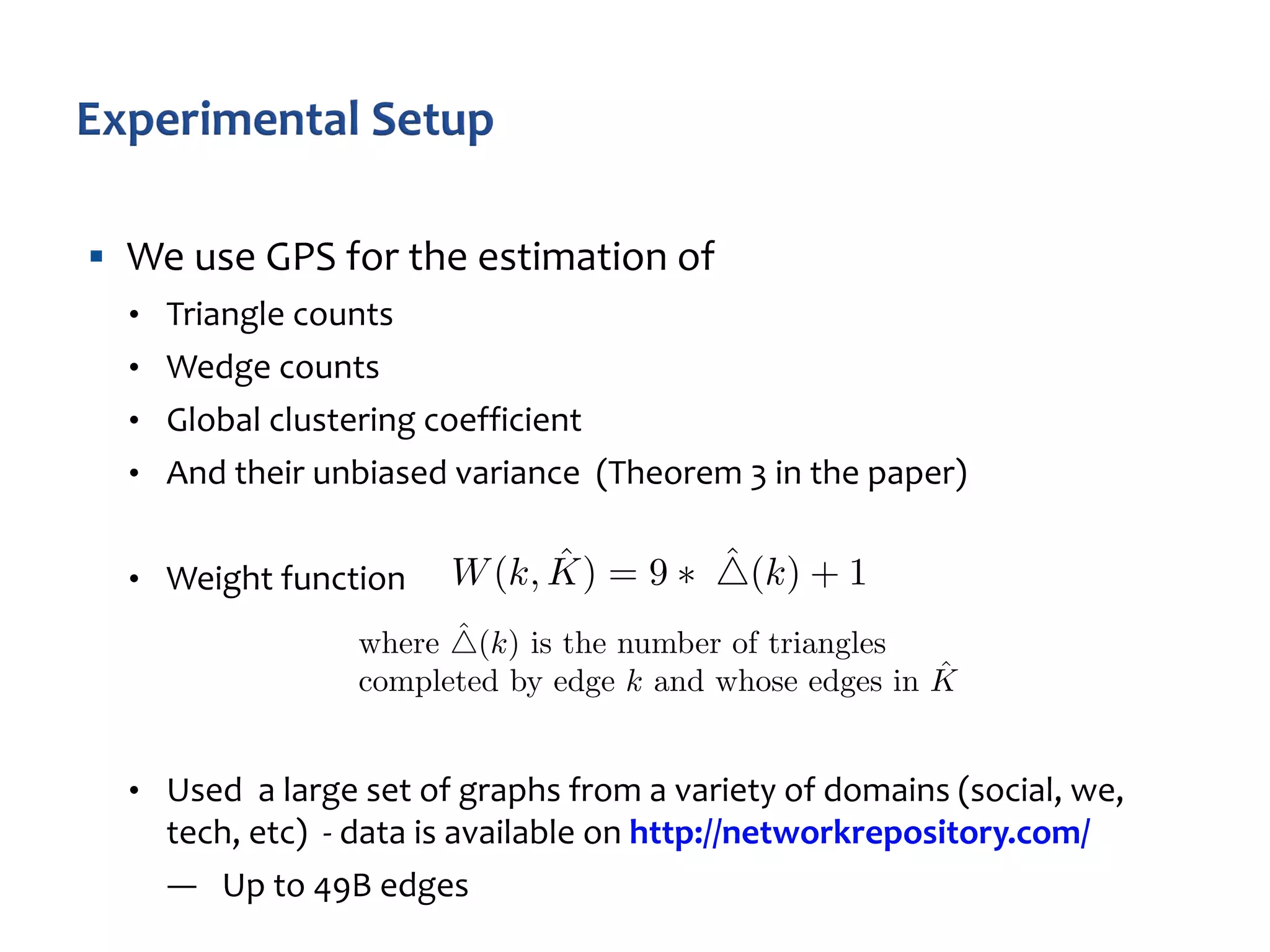 Sampling from Massive Graph Streams: A Unifying Framework | PPT