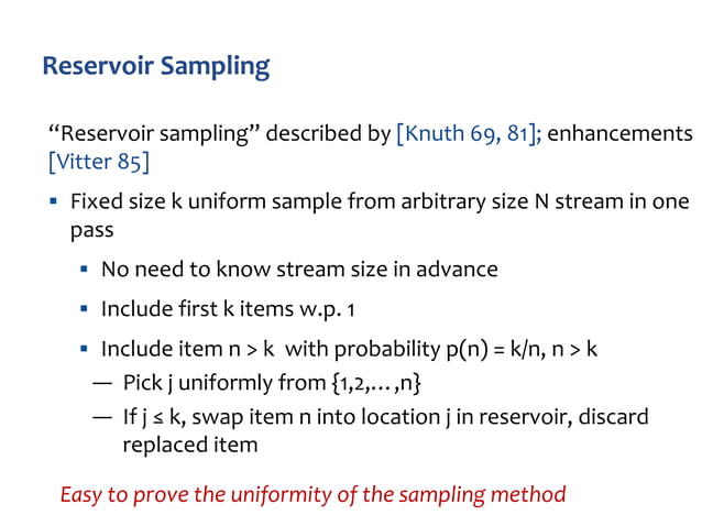 Sampling from Massive Graph Streams: A Unifying Framework | PPT