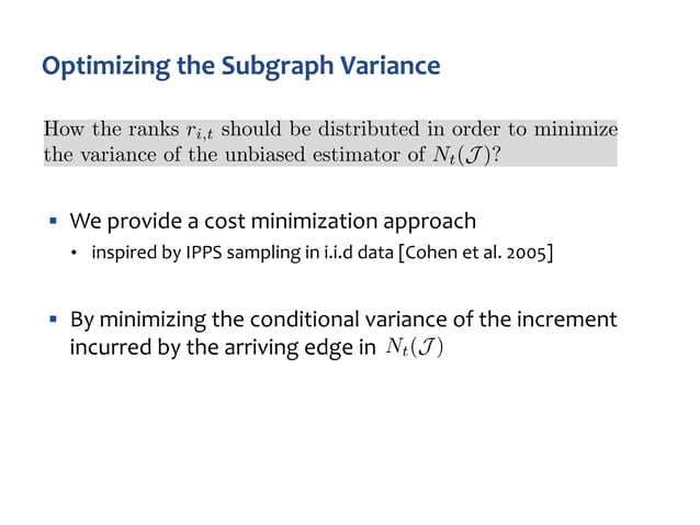 Sampling from Massive Graph Streams: A Unifying Framework | PPT