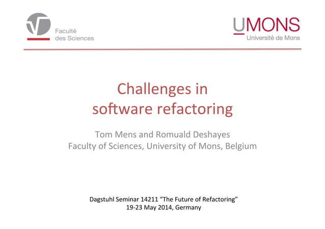 Domain-specific model refactoring - a case study with executable gestural interaction models | PPT