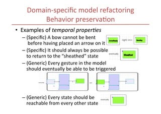Domain-specific model refactoring - a case study with executable gestural interaction models | PPT