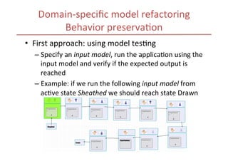 Domain-specific model refactoring - a case study with executable gestural interaction models | PPT
