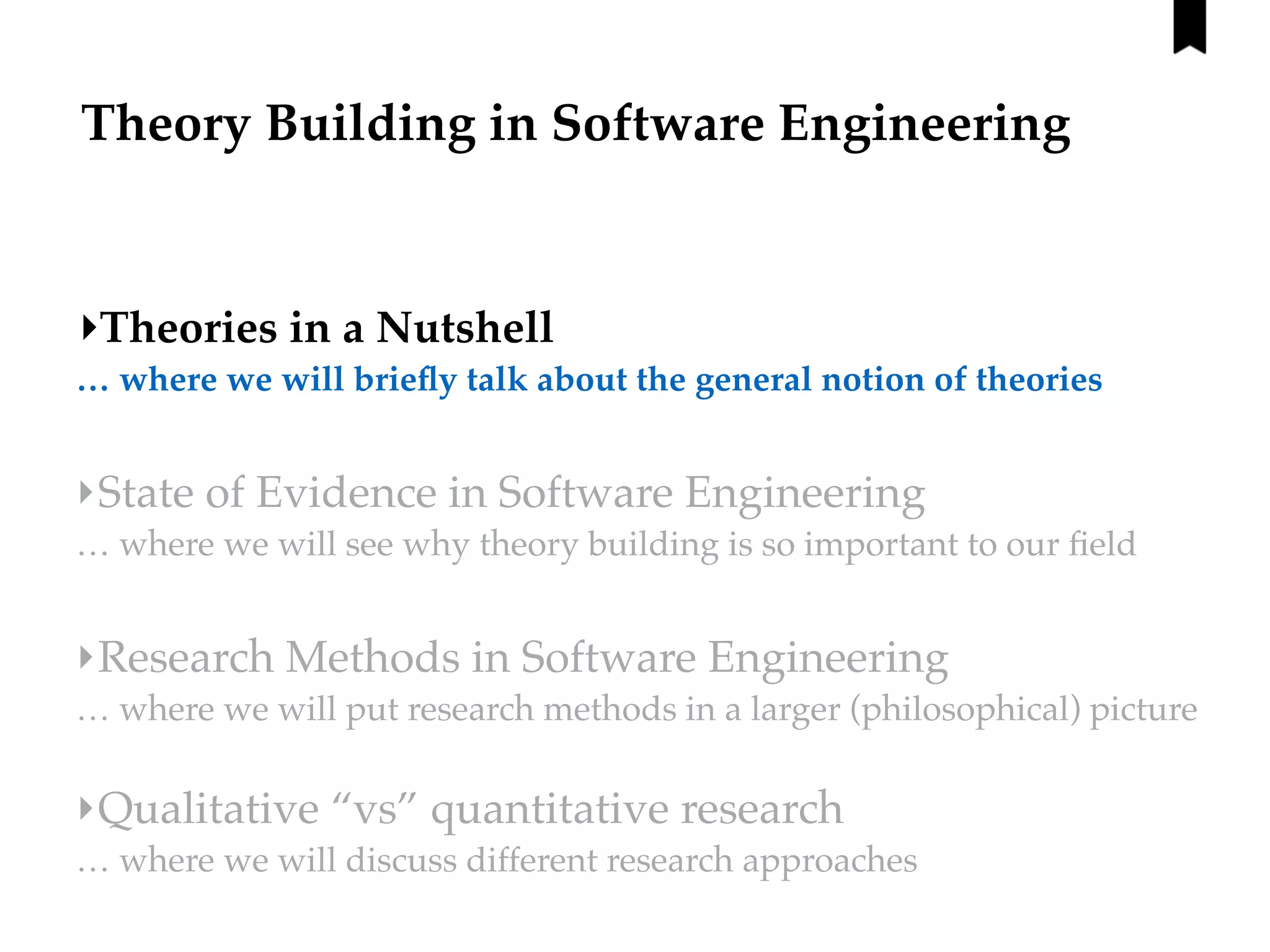 Building and Evaluating Theories in Software Engineering | PDF