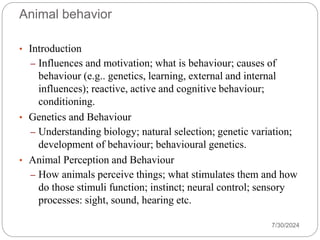 DAH 43 Animal behaviour.pptx animal science | PPTX