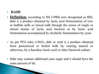 Dahi and yoghurt | PPTX