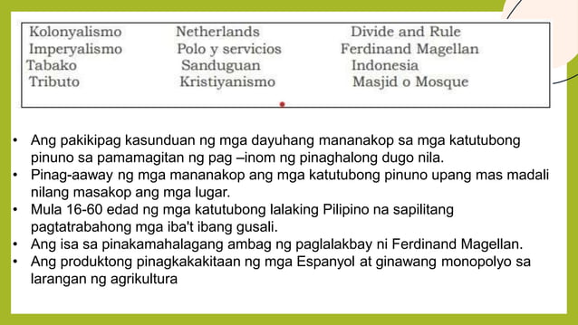 Dahilan, Paraan, at Epekto ng Pananakop sa Silangan at Timog Silangang ...