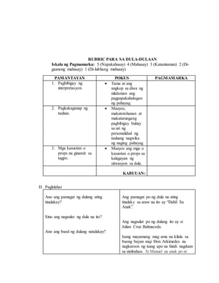 Dahil Sa Anak ni Julian Cruz Balmaceda | DOCX