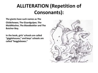 Word Play in Roald Dahl's The BFG: A Study in Schemes and Tropes | PPTX