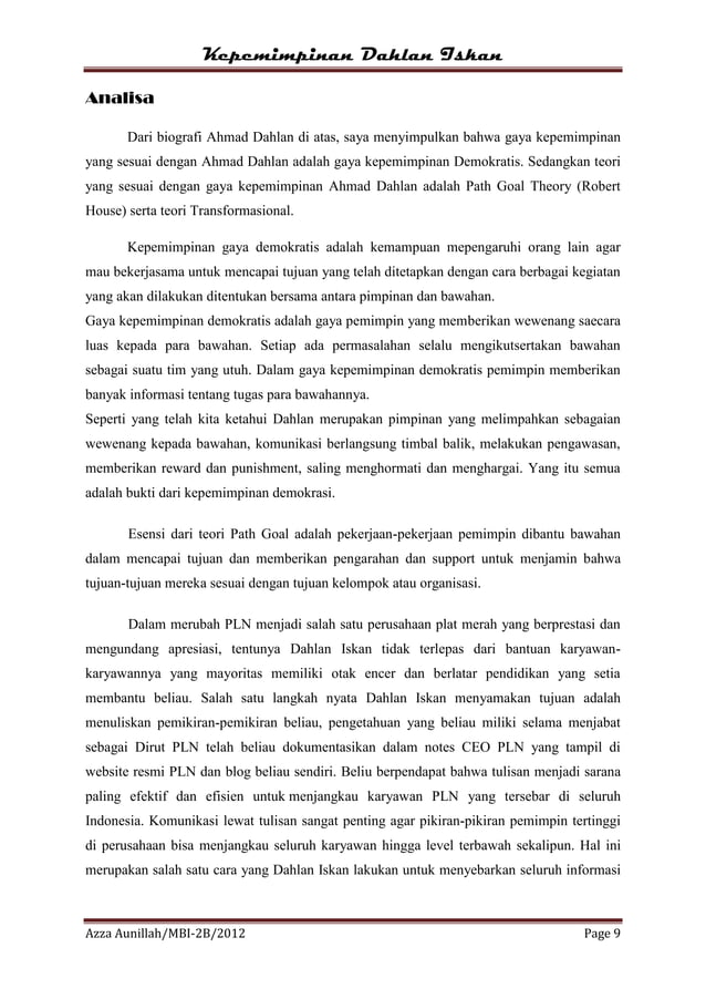 Kepemimpinen Dahlan Iskan | PDF