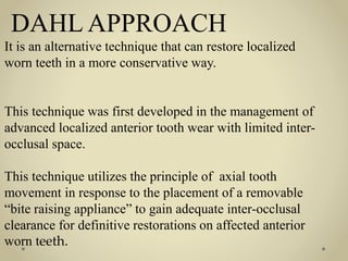 DAHL APPROACH a novel technique to raise bite | PPTX
