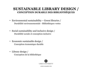 Sustainable Library Buildings and Design | PPTX