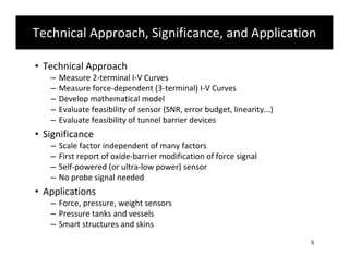 Force Sensors Based on Quantum Mechanical Tunneling | PPT