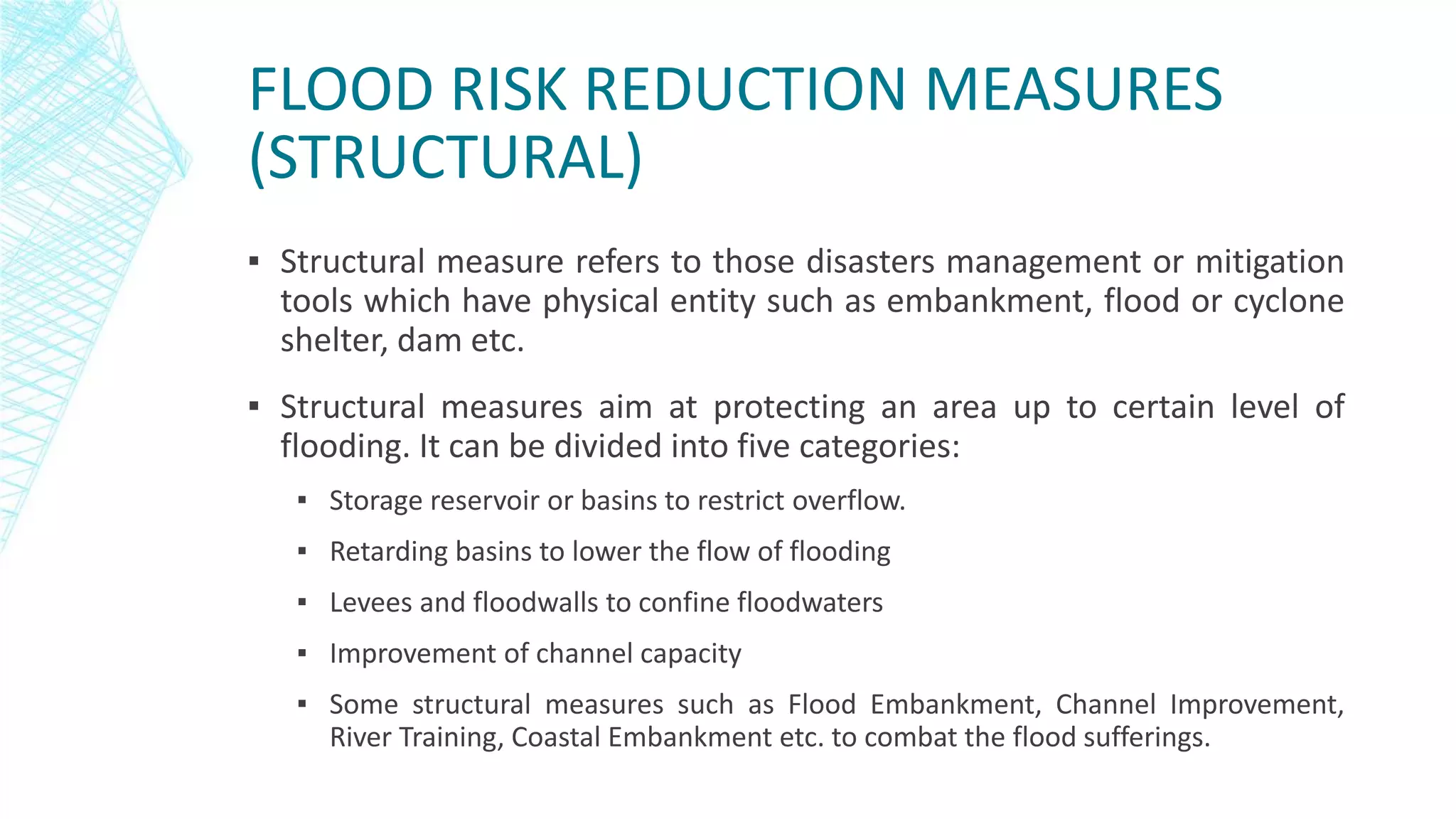 Explain with example the structural and non structural mitigation programs taken by GoB with ...