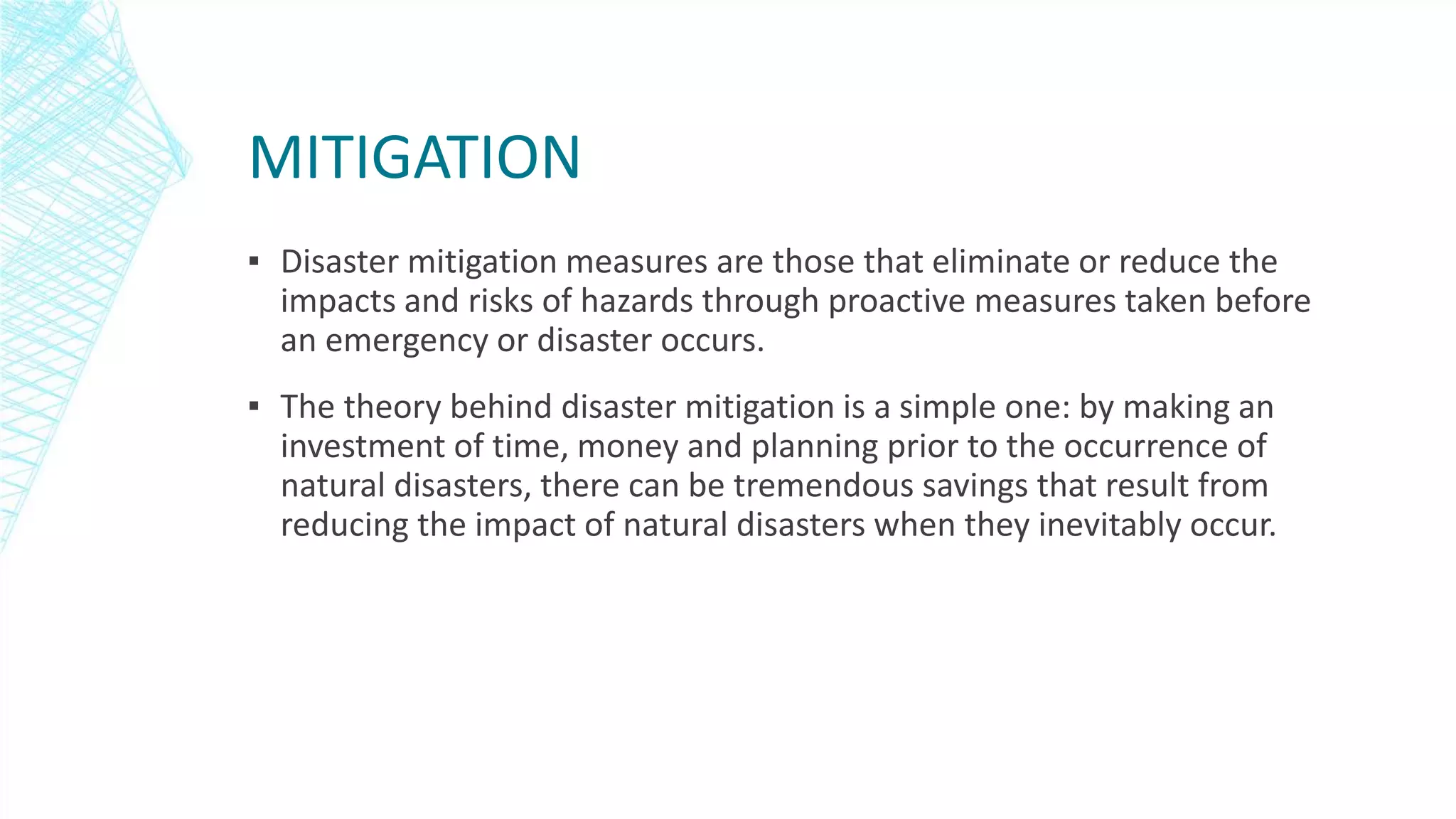 Explain with example the structural and non structural mitigation programs taken by GoB with ...