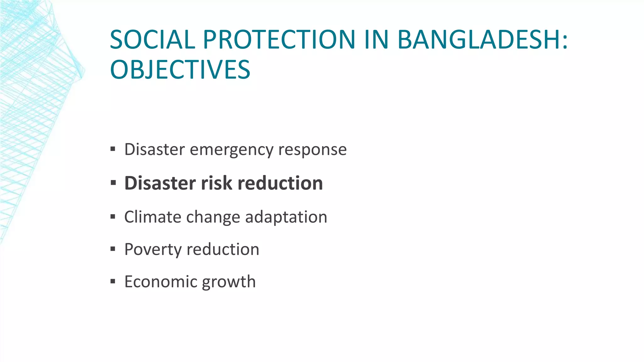 Explain with example the structural and non structural mitigation programs taken by GoB with ...