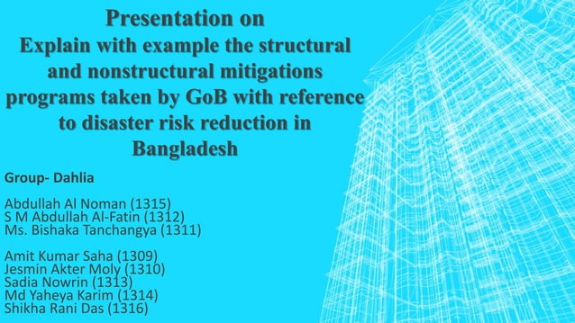 Explain with example the structural and non structural mitigation ...