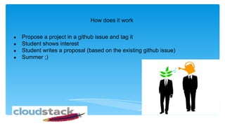 Mentored GSoC Projects At Apache (CloudStack) | PDF
