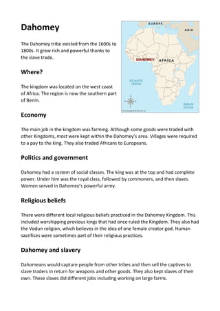 Ancient Kingdoms of West Africa - Dahomey | PDF